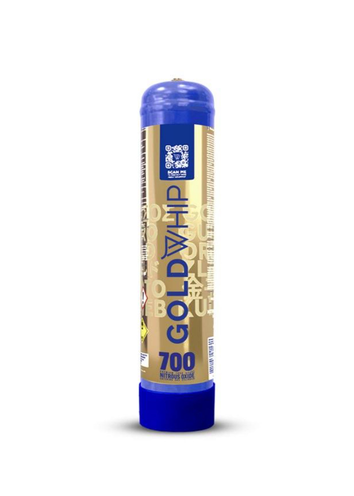 Gold (No Flavor) - 1 GoldWhip Steel Nitrous Oxide - 700g – Nitrous Delivery